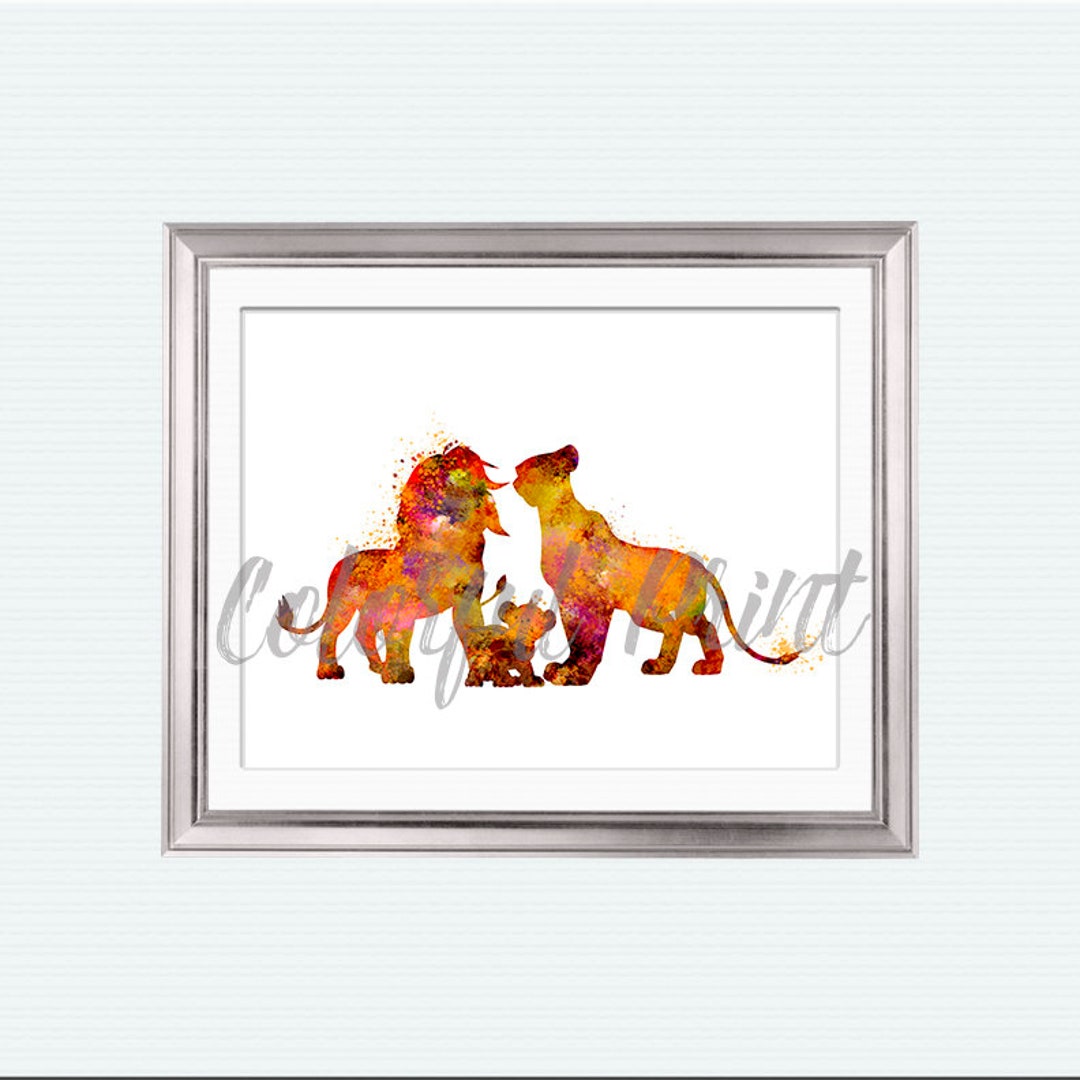 Lion King Poster Lion King Print Simba Family Lion King Illustration ...