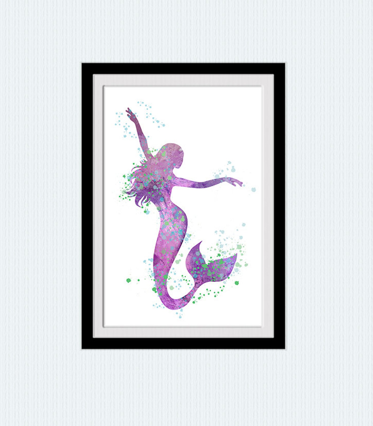 Mermaid Watercolor Poster Set of 3 Mermaids Mermaid Wall Decor - Etsy
