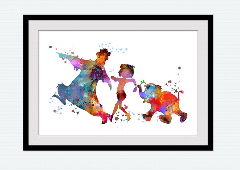 Jungle Book Set of 4 the Jungle Book Print Mowgli Poster - Etsy