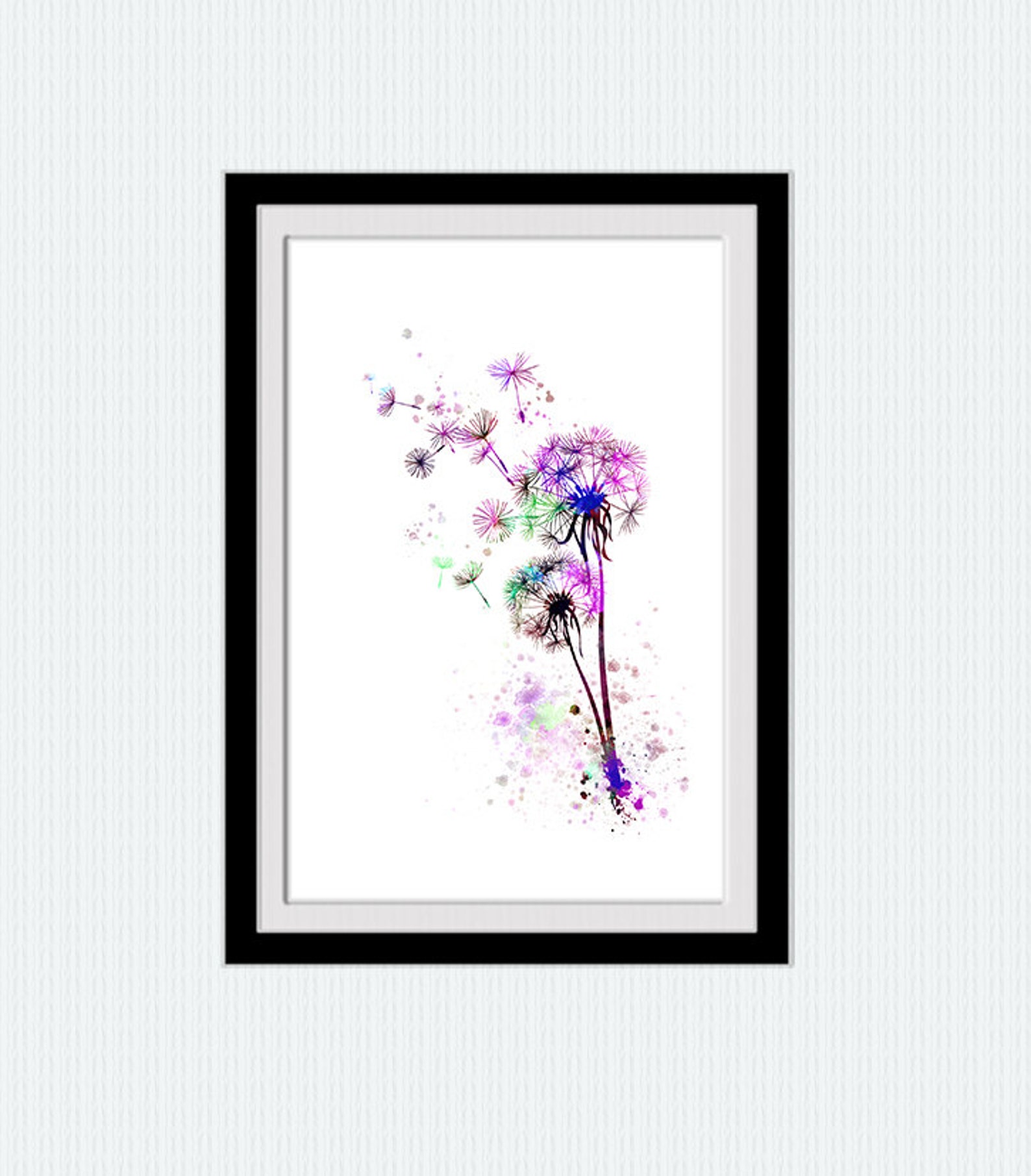 Dandelion Set of 3 Dandelion Poster Set Dandelion Watercolor - Etsy