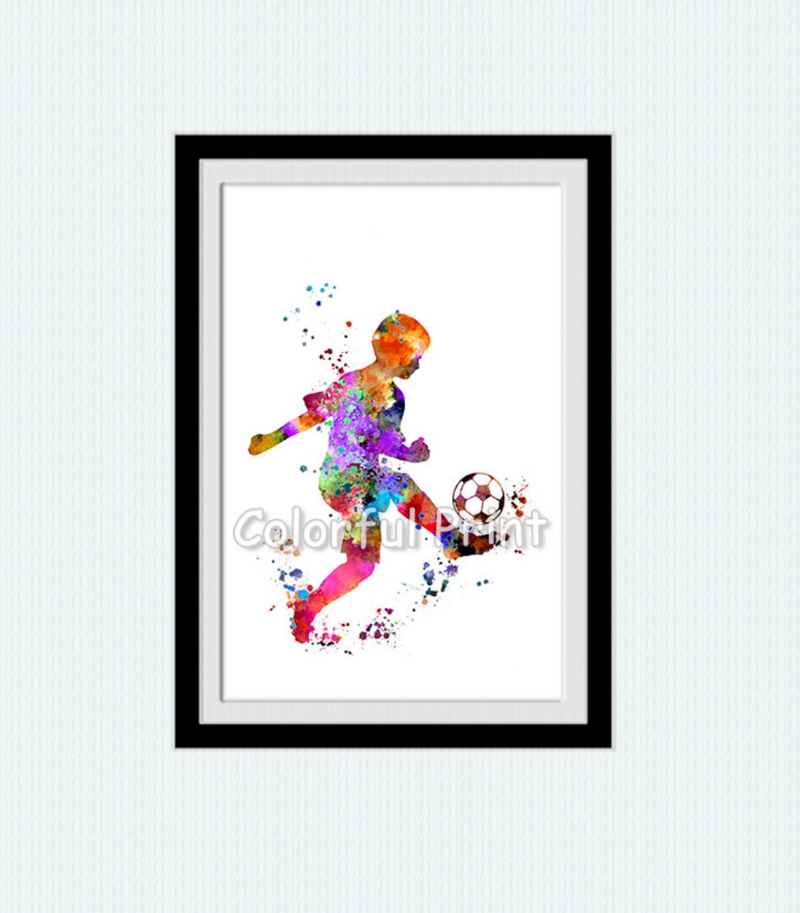 Soccer Player Poster Set of 3 Football Sport Print Soccer Wall - Etsy