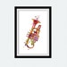 Trumpet Print Trumpet Poster Trumpet Watercolor Illustration - Etsy