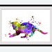 Cat Print Cat Poster Cat Watercolor Print Cat Colorful Poster Animal ...