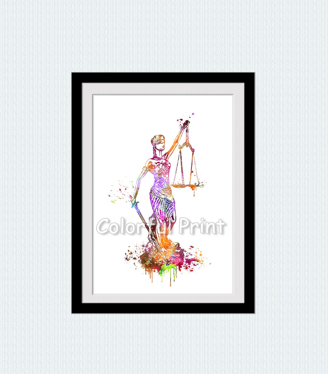 Lady Justice Print Lady Justice Decor Justice Symbol Lawyer Poster Lady ...