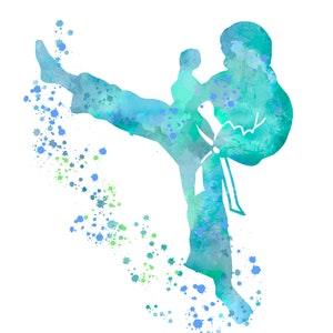 Martial Art Print Set of 3 Karate Poster Sport Illustration Karate ...