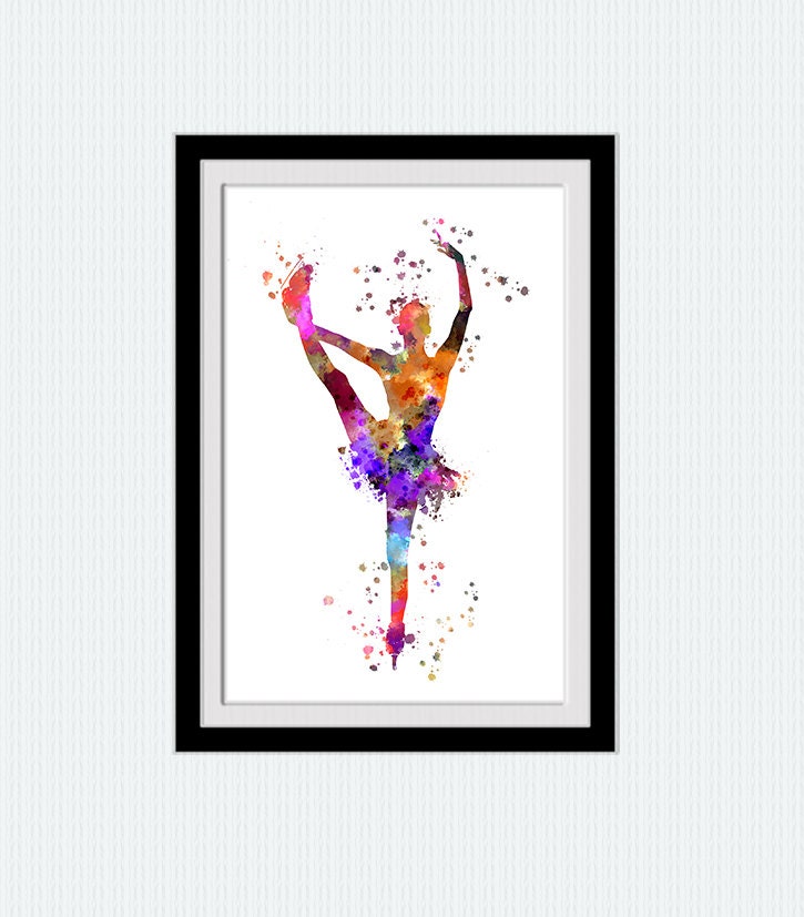 Ice skater print Set of 4 Figure skating poster Sport illustration Ice ...