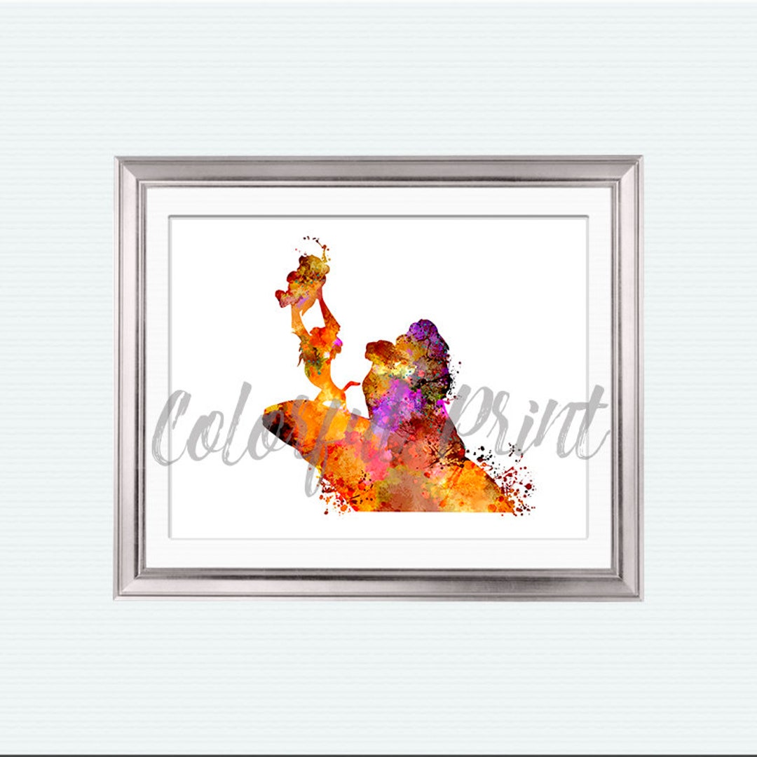 Lion King Decor Mufasa and Simba Lion King Print Simba Illustration ...