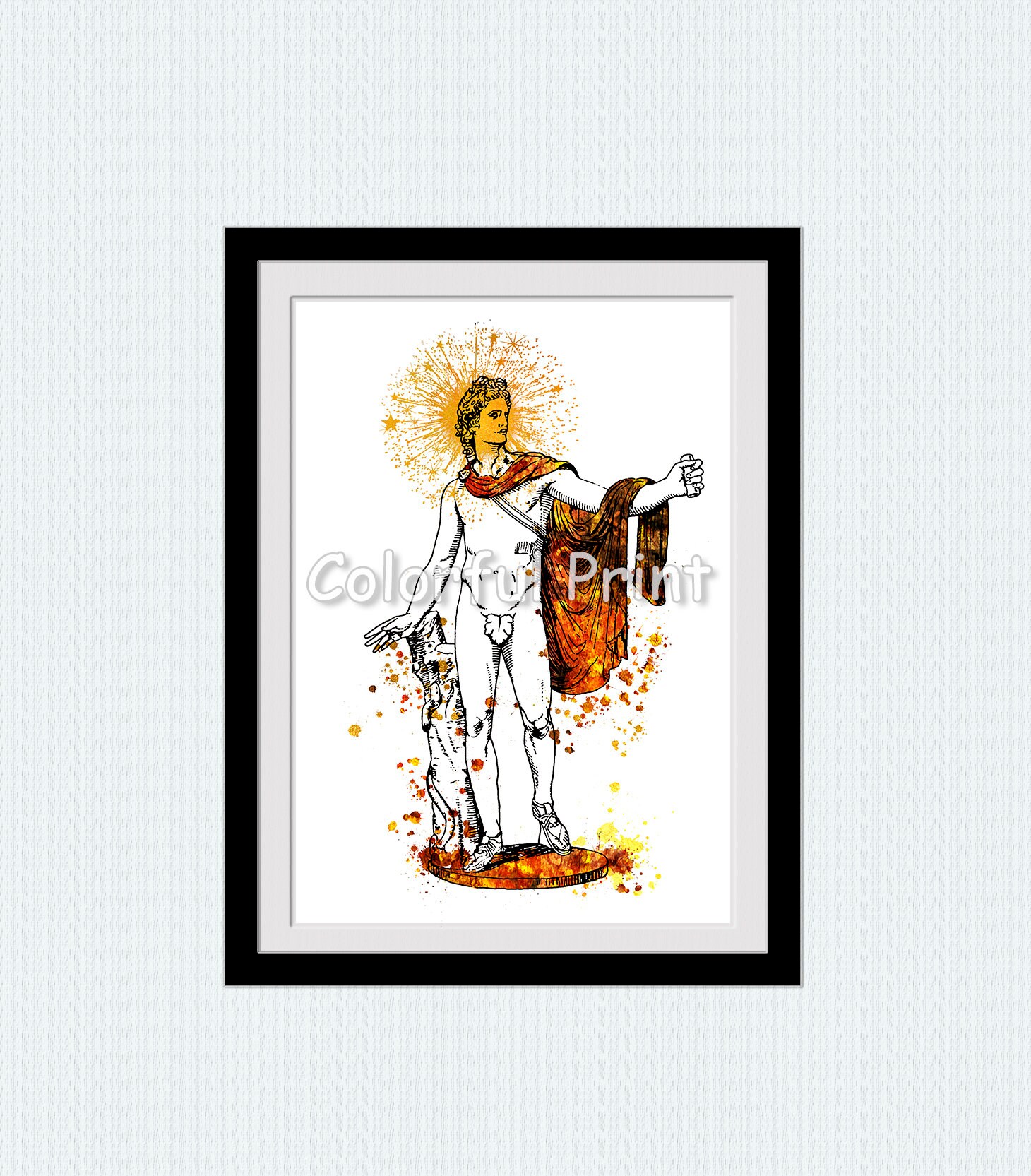 Art & Collectibles Giclée Apollo print Apollo poster Ancient Greek god ...