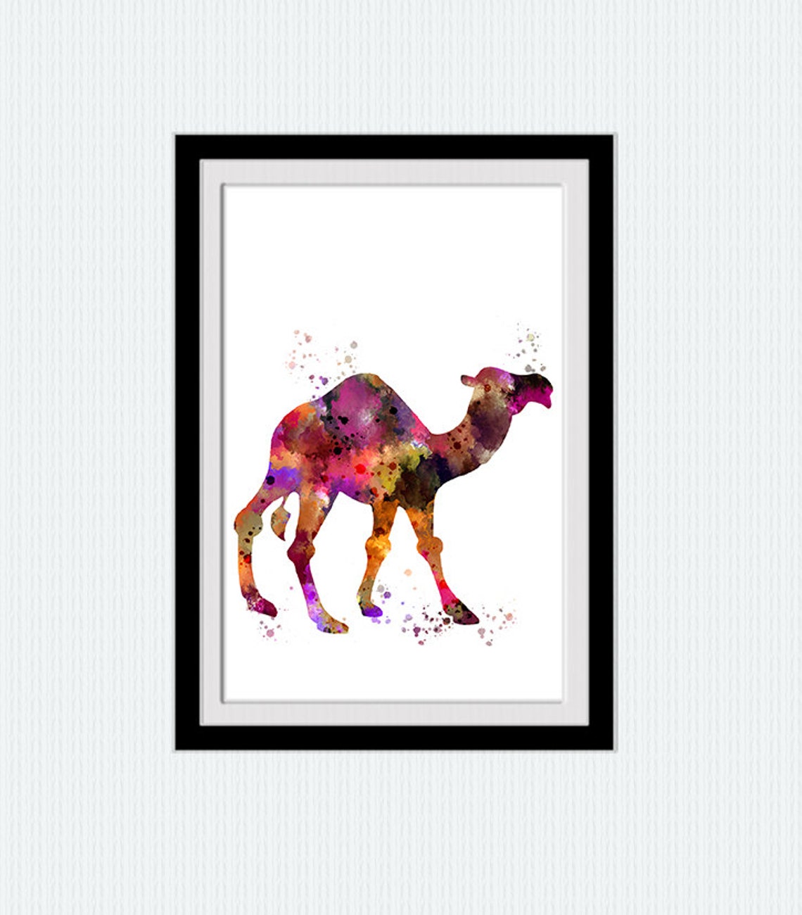 Camel Watercolor Print Camel Art Poster Animal Multicolor | Etsy