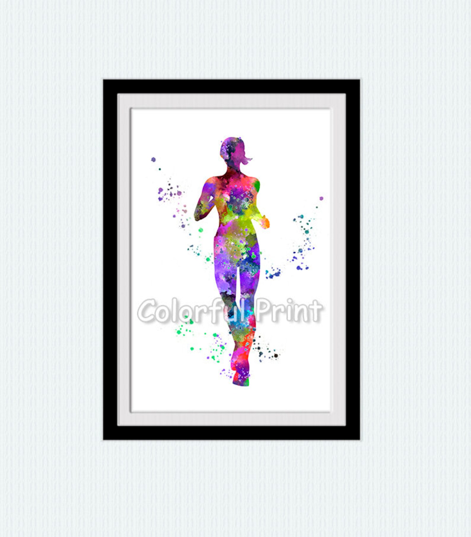 Running Girl Poster Set of 3 Jogging Woman Print Sport | Etsy