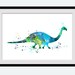 Dinosaur Print Set of 4 Dinosaur Poster Dinosaur Wall Decor Nursery Art ...