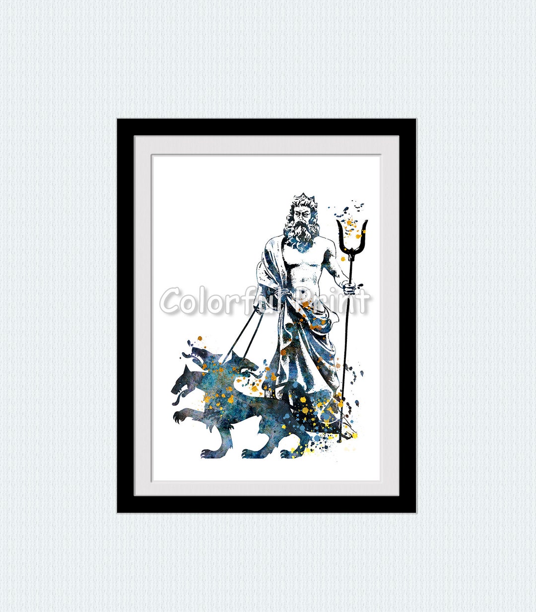 Hades Print Greek Mythology Art Hades Poster Olympian God Decor ...