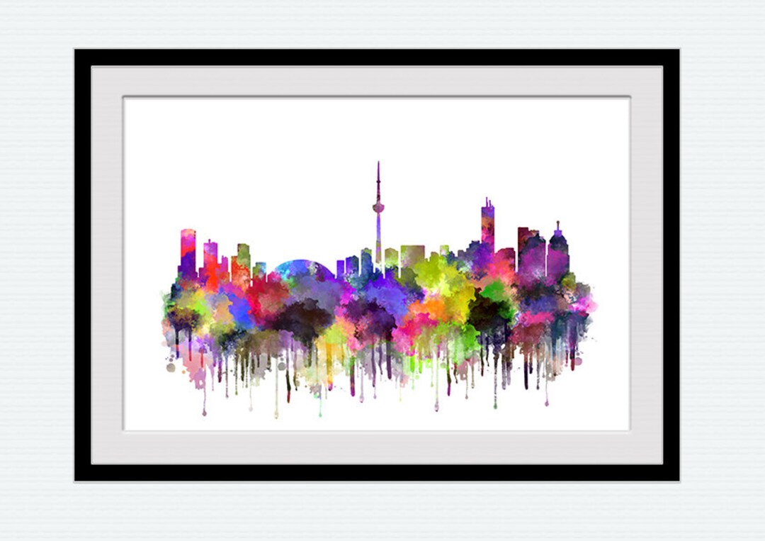 Toronto Watercolor Print Toronto Poster Toronto Skyline Print Toronto ...