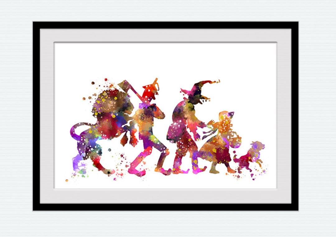 Wizard of Oz Inspired Poster Land of Oz Watercolor Wizard of Oz Print ...