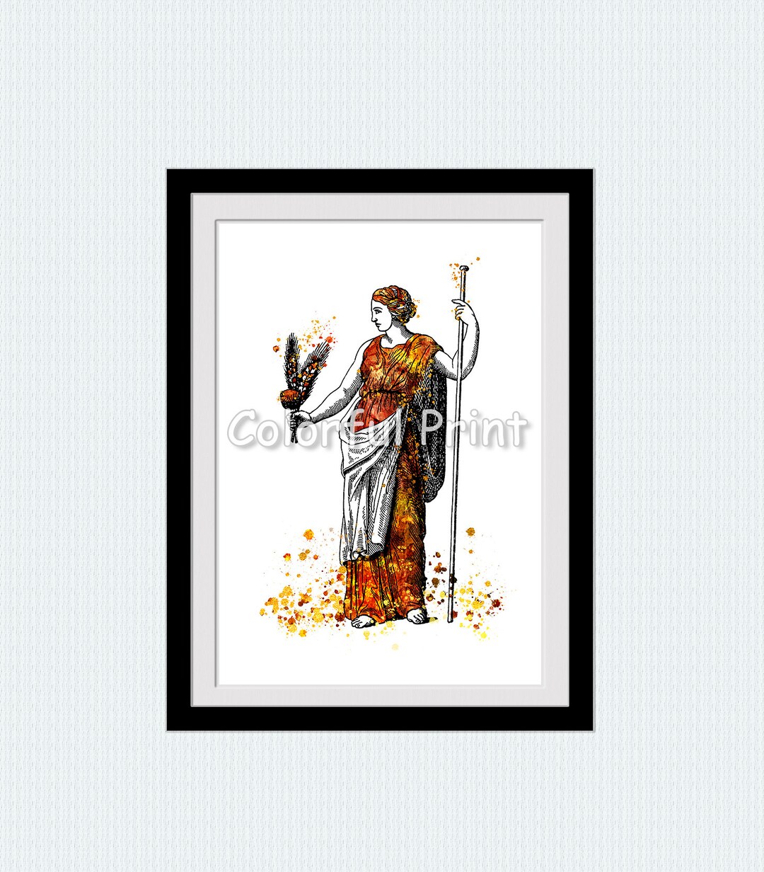 Demeter Goddess Demeter Print Greek Mythology Poster Olympian Goddess ...