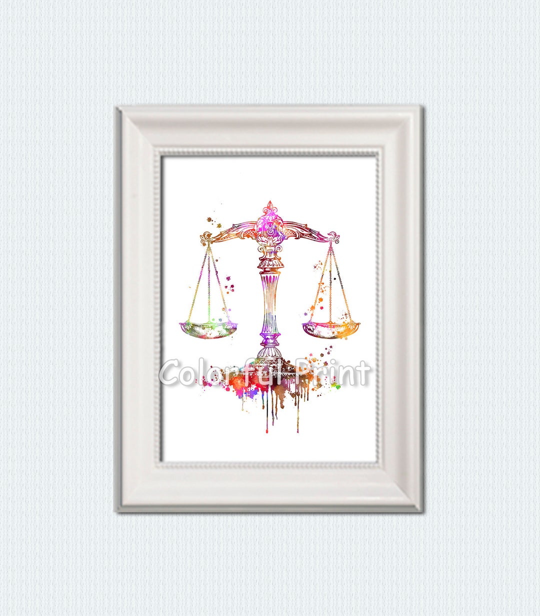 Scales of Justice Art Justice Symbol Scales of Justice Print Law Office ...