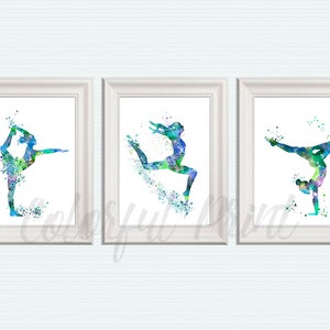 Sport Gymnastics Set of 3 Gymnastic Poster Gymnastics Girl Sport Wall ...