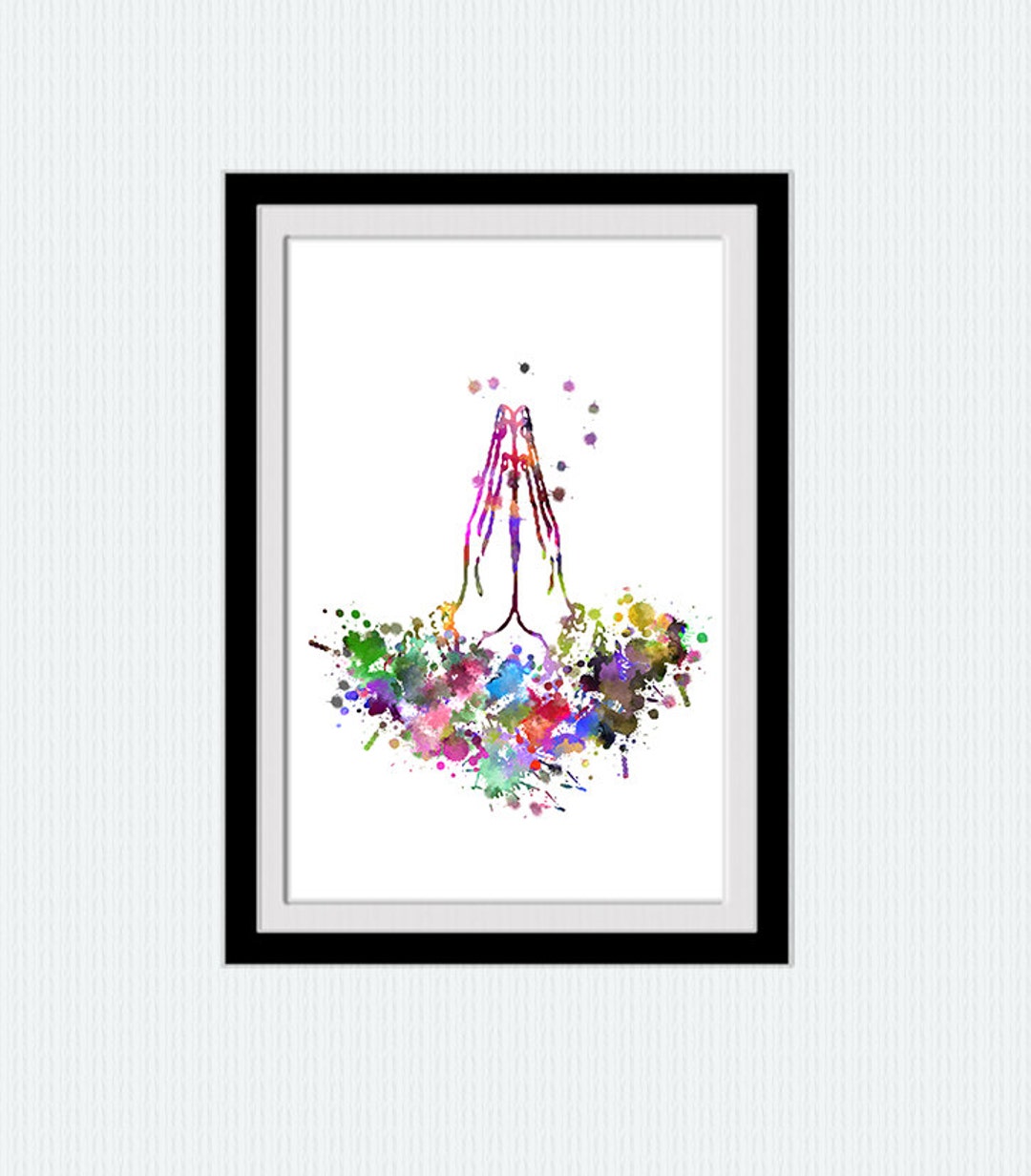 Yoga Print Namaste Watercolor Print Namaste Colorful Poster Yoga Poster ...