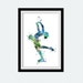 Figure Skating Poster Set of 4 Ice Skating Watercolor Print Sport ...