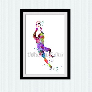 Soccer Player Poster Set of 3 Football Print Soccer Wall Decor Birthday ...