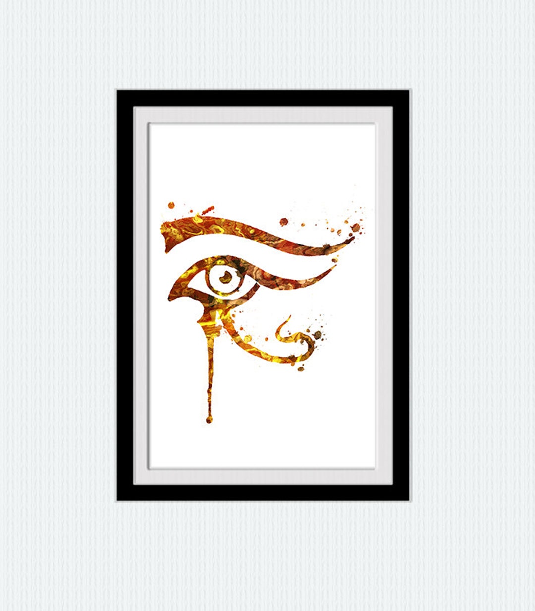 Eye of Ra Watercolor Poster Eye of Ra Colorful Print Egyptian Mythology ...