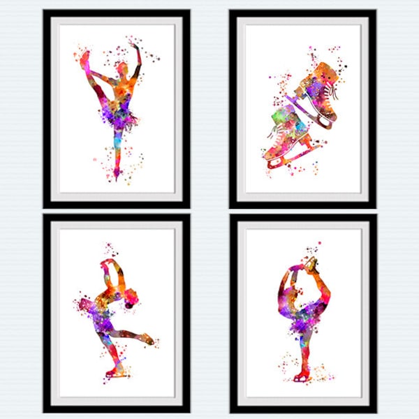 Ice Skating Print - Etsy