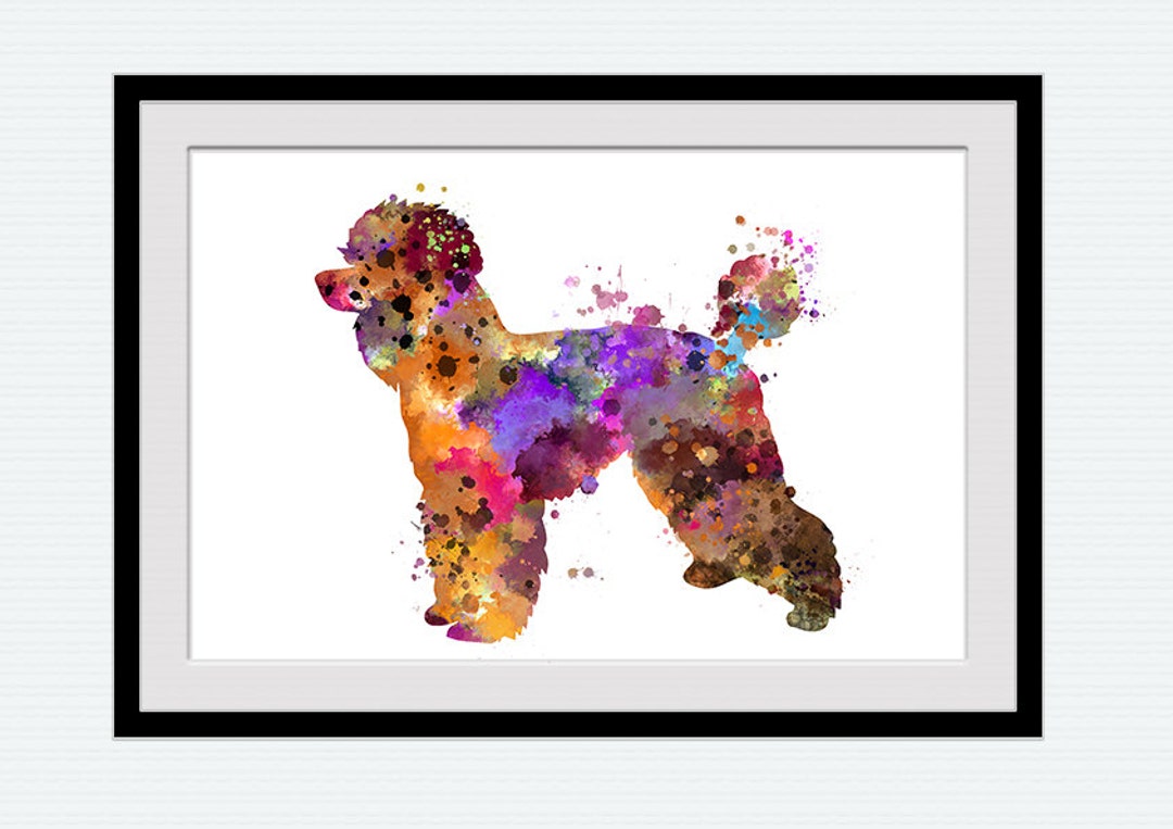 Dog Watercolor Print Poodle Colorful Poster Dog Lovers Art Poodle ...
