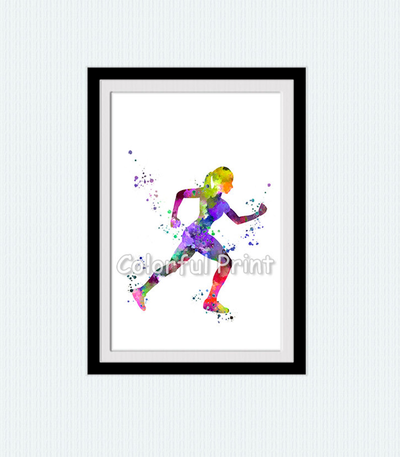 Running Girl Poster Set of 3 Jogging Woman Print Sport - Etsy
