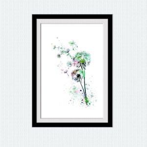 Dandelion Set of 3 Dandelion Poster Set Dandelion Watercolor Print Set ...