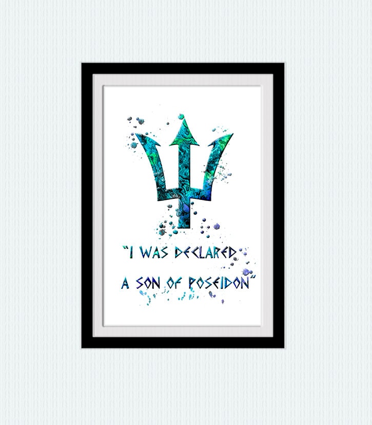 Poseidon Trident Print Greek Poster Mythology Wall Decor - Etsy