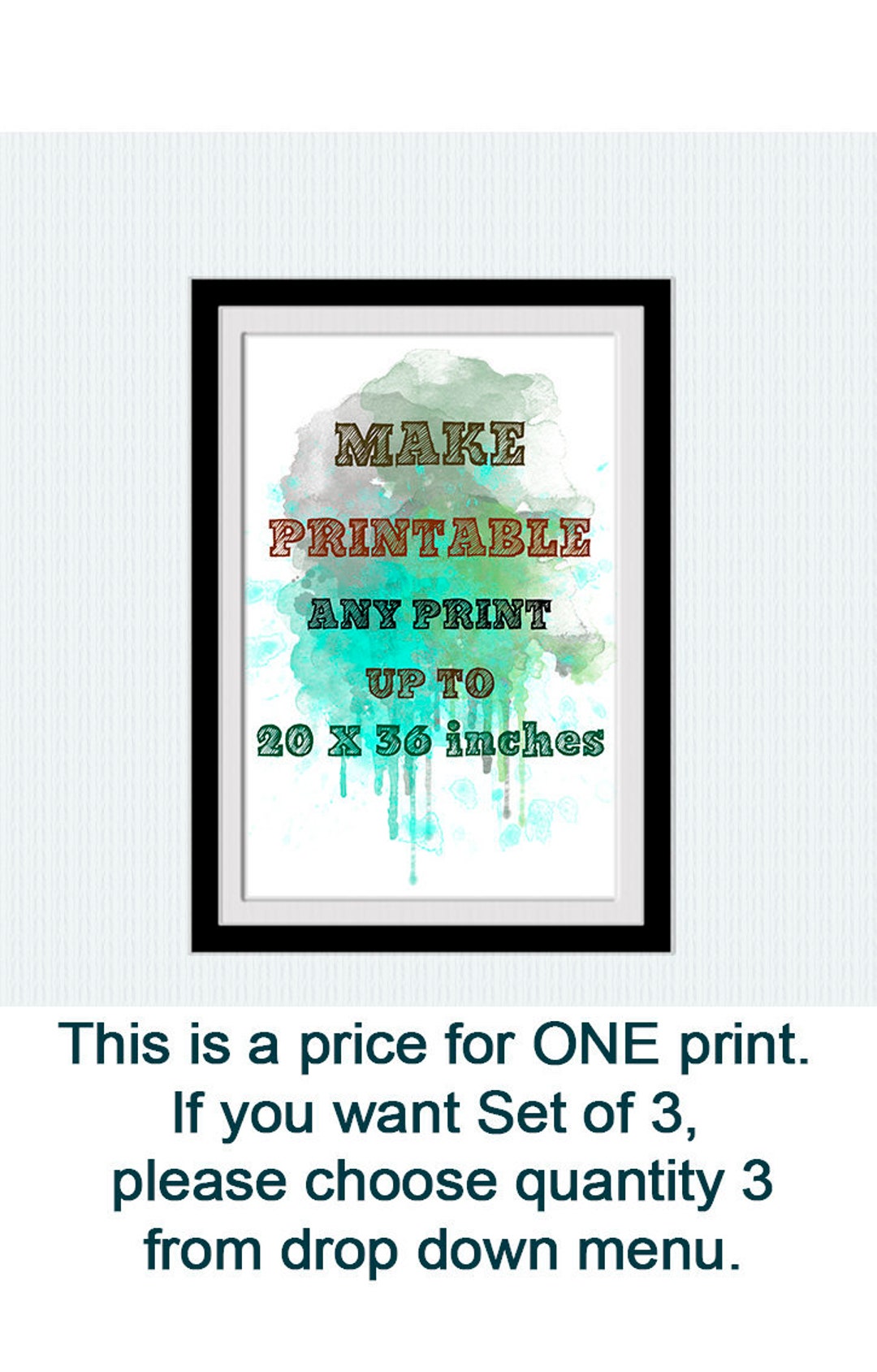Digital Print, Watercolor Downloadable Art, Instant Download ...