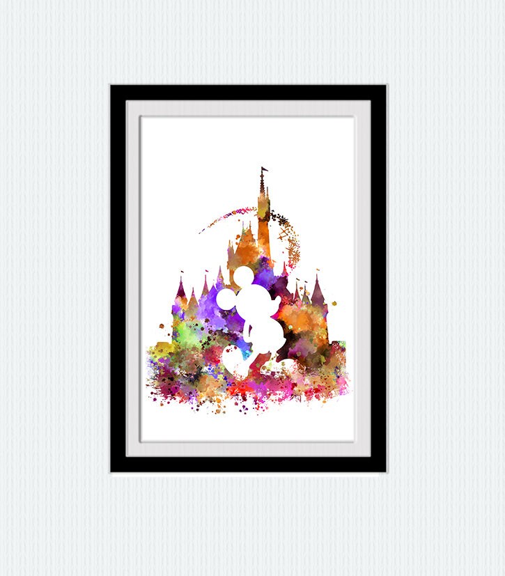 Mickey Mouse Poster Mickey Mouse Print Disney Wall Decor Kids Room ...