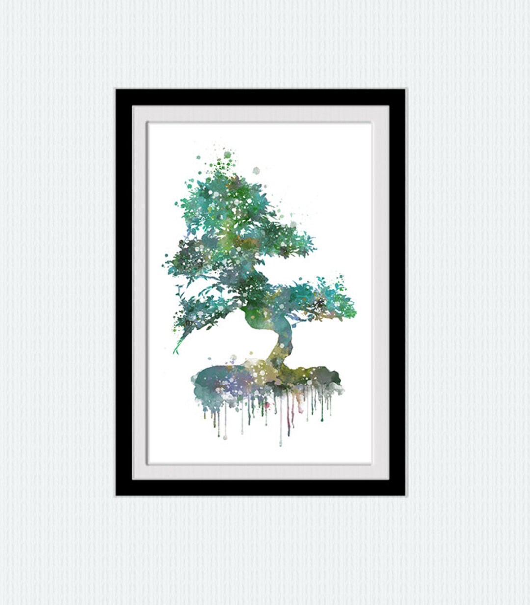 Tree Watercolor Print Winter Tree Colorful Poster Tree Painting Dome ...