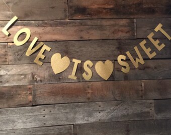 Love is sweet banner | Etsy