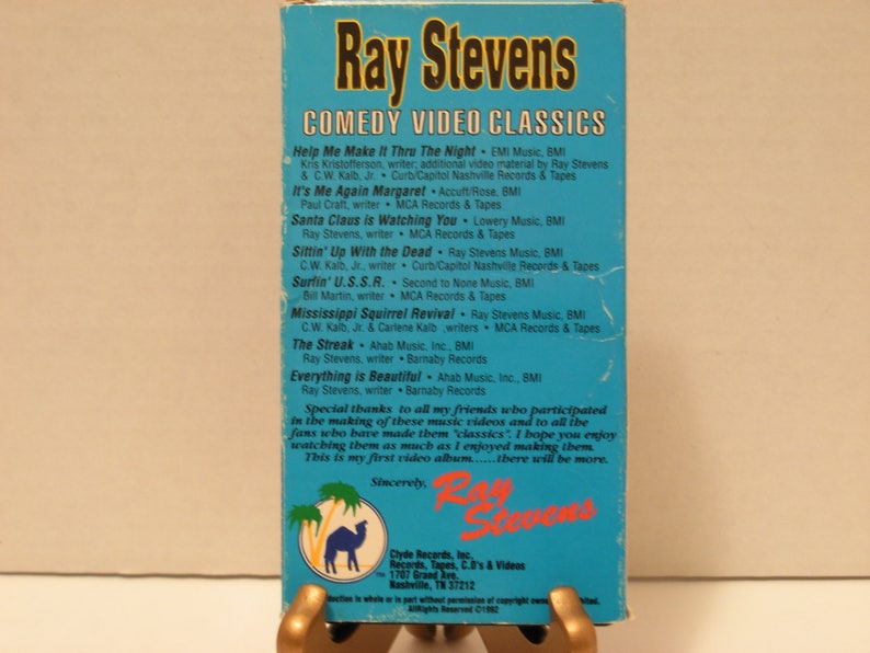 VHS Tape Ray Stevens 1st Comedy Video Classics Color Full - Etsy