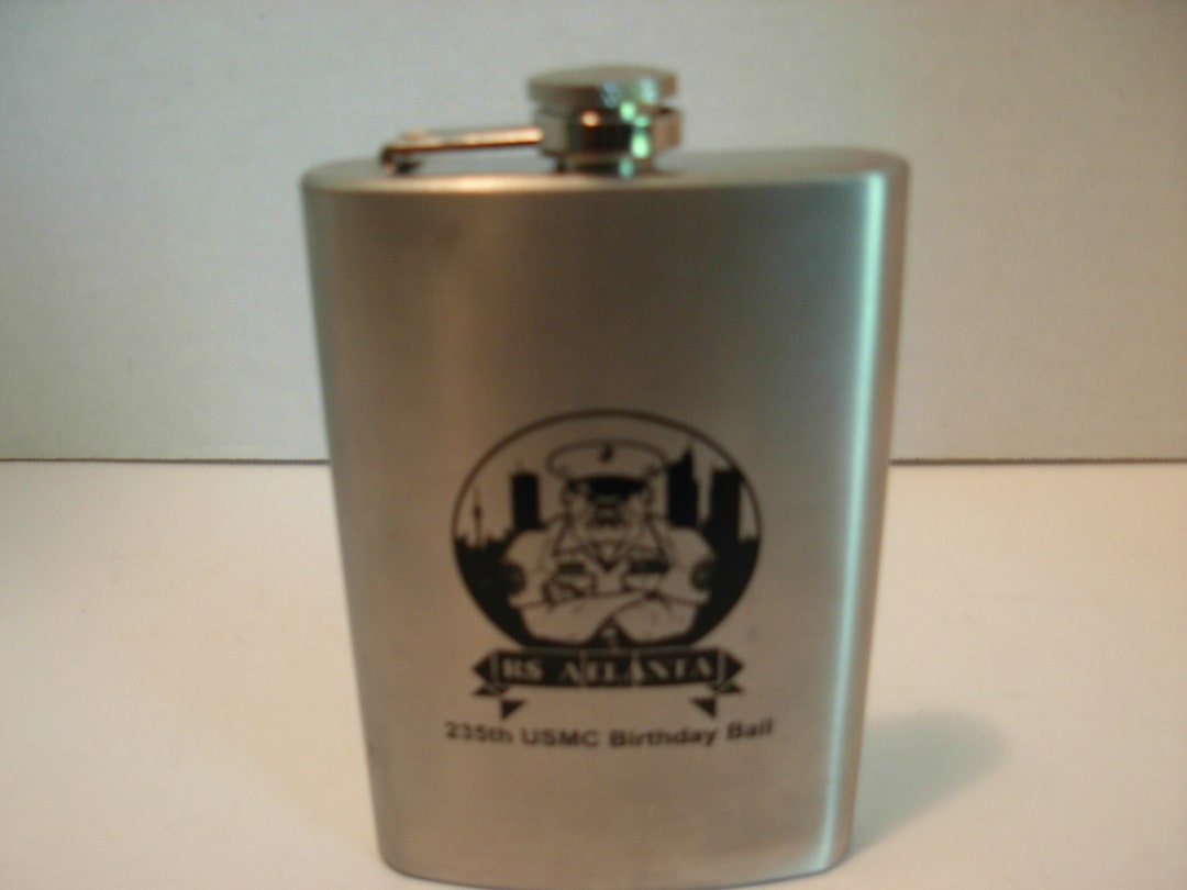 RS Atlanta, FLASK, 235th, USMC, Birthday Ball, Stainless Steel, 8 Oz ...