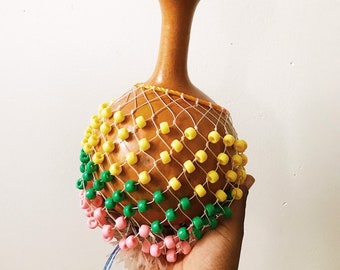 Small Shekere Cowrie Shell Rattle //jabara, Axatse, Netted Cowrie Shell ...