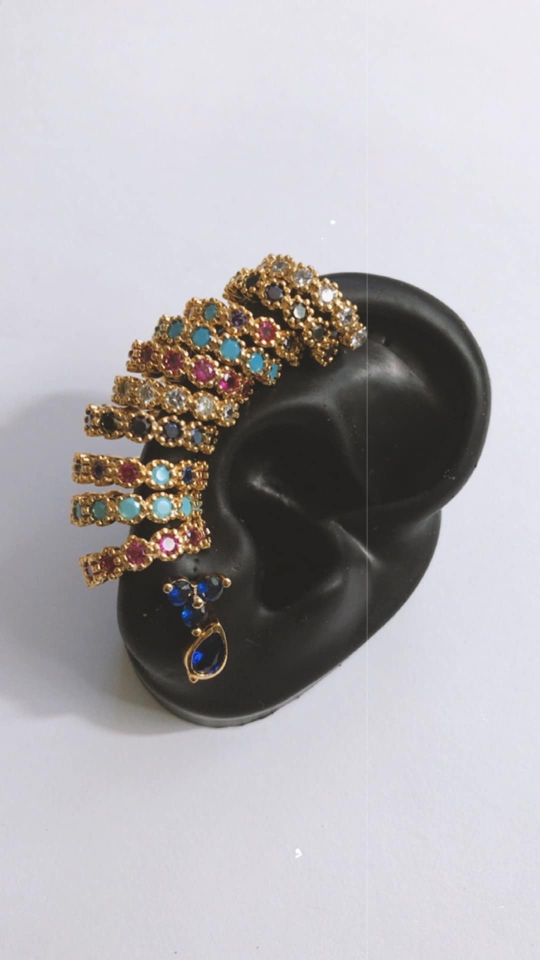 Celestial Ear Cuff- Crystal Ear Cuff, Gold Plated Ear Cuff Hoop Earring ...