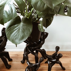 Five Headed African Unity Statue// African Wood Statue, Afrocentric ...
