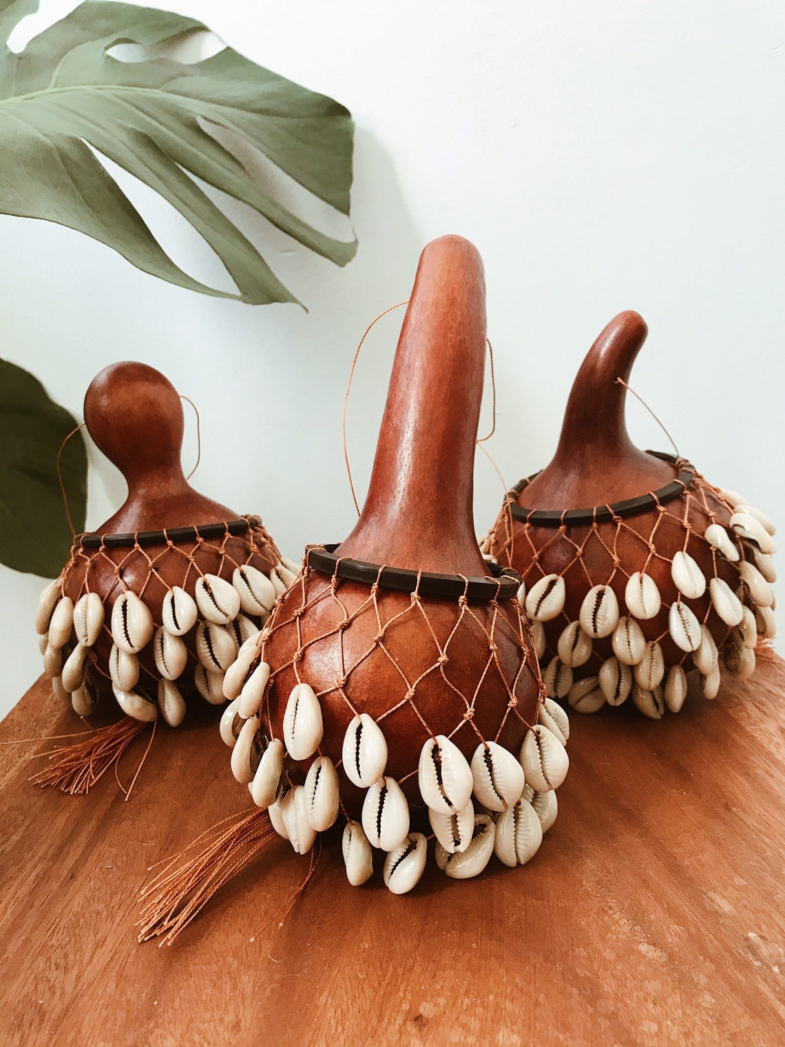 Shekere Cowrie Shell Rattle //jabara Axatse Netted Cowrie - Etsy