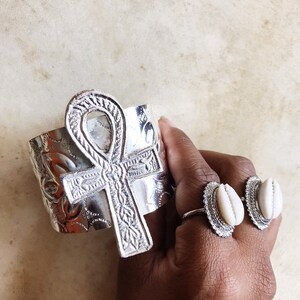Silver Ankh Life Cuff // Key of Life,ankh Bracelet, Ancient Egyptian ...