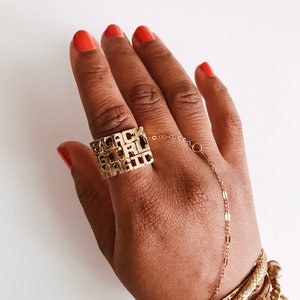 Black Girl Magic Ring // Solid Brass Ring, Gold Ring, African Jewelry ...