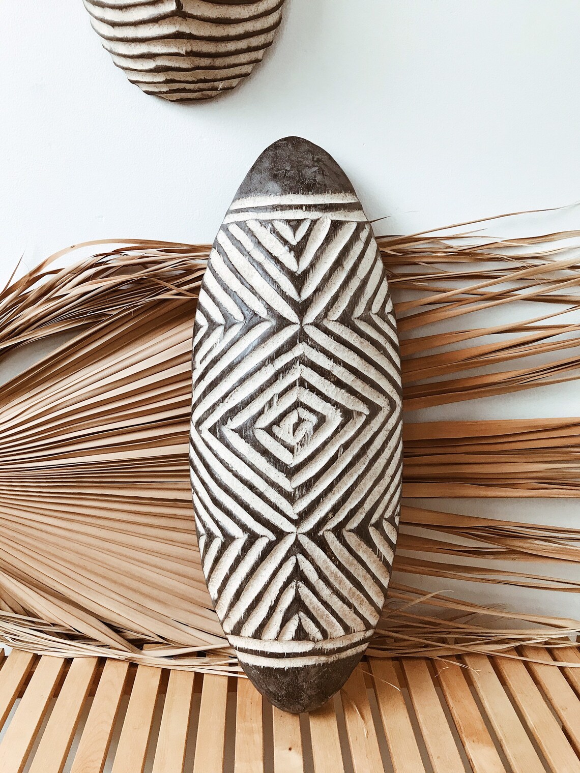 Long Cameroon Shield 2 // African War Shield Wood Shield | Etsy