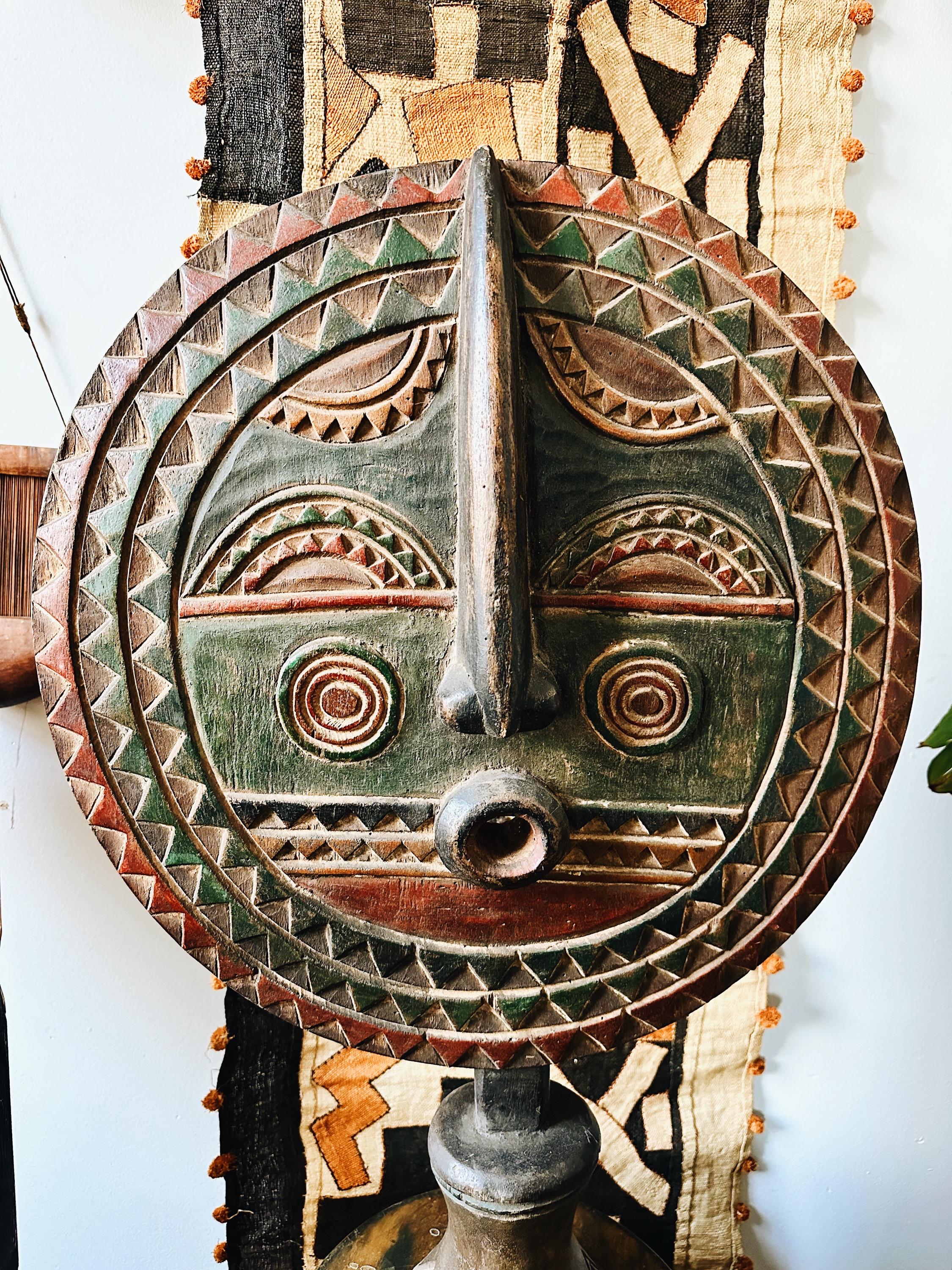 African BWA Mask Stand #2 // BWA Sun Mask, Wood Mask, Afrocentric Style ...