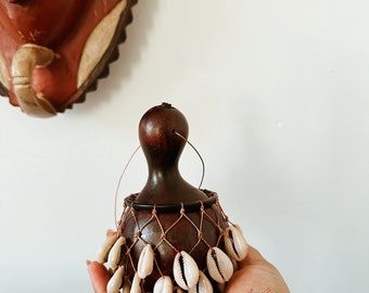 Shekere Cowrie Shell Rattle //jabara, Axatse, Netted Cowrie Shell Gourd ...