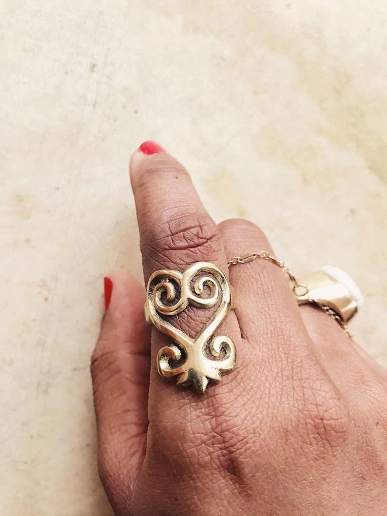 Sankofa Ring // Adinkra Rings, African Ring, African Jewelry, Ethnic ...