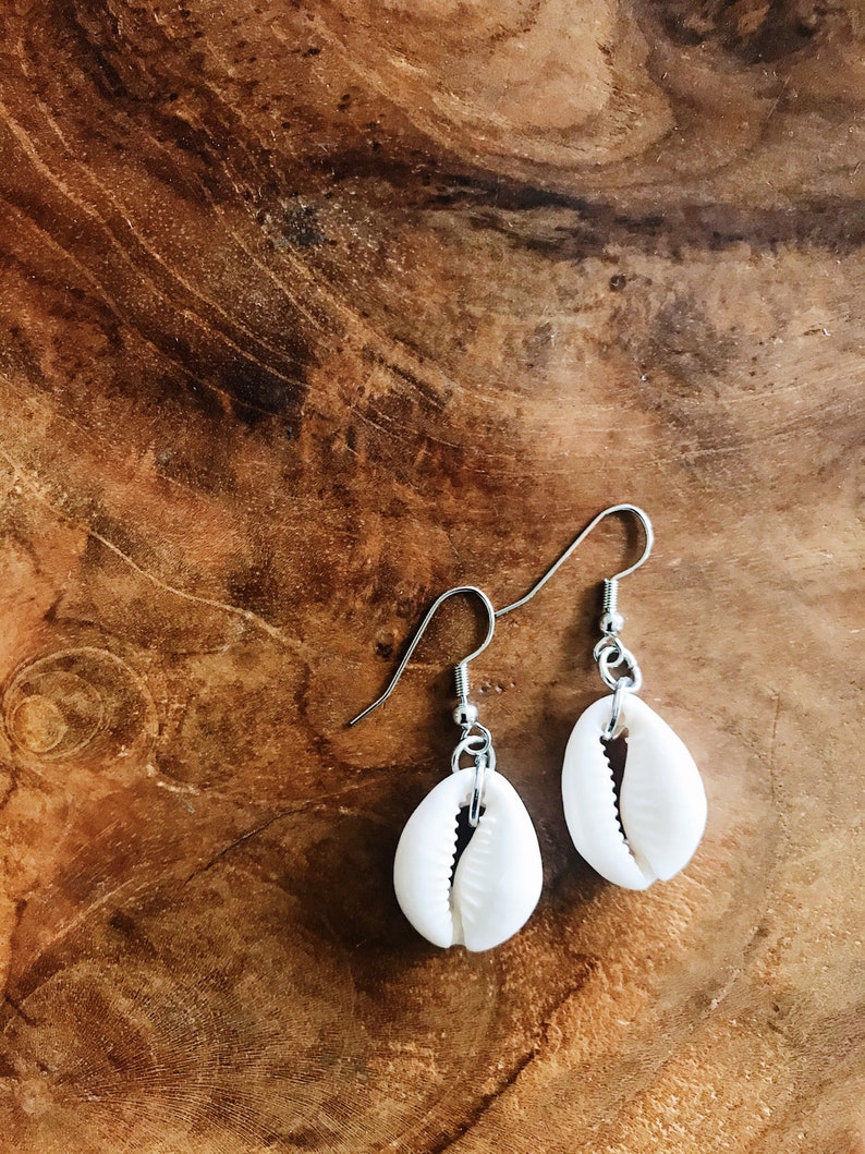 Cowrie Earrings// Cowry Studs Seashell Earrings Shell - Etsy