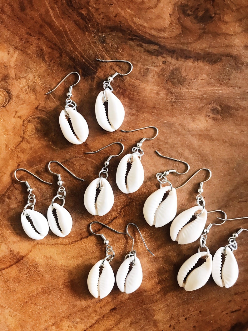 Cowrie Earrings// Cowry Studs Seashell Earrings Shell - Etsy