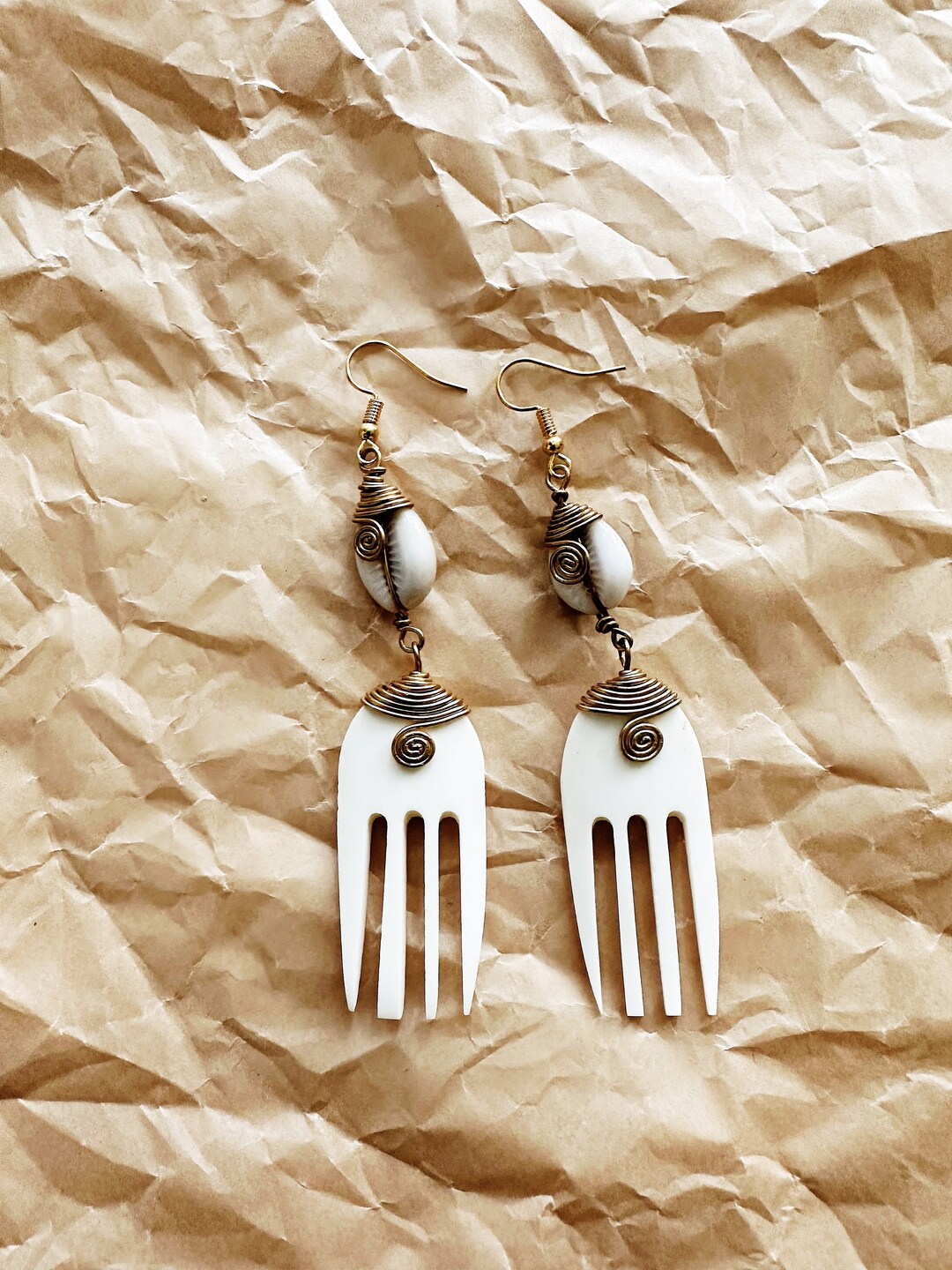 Kendi Comb Earrings // Afrocentric Style, Eclectic Earrings, Statement ...