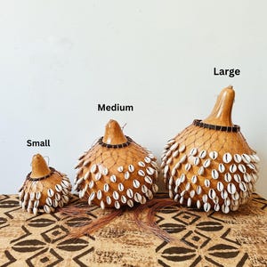 Red Shekere Cowrie Shell Rattle //jabara, Axatse, Netted Cowrie Shell ...
